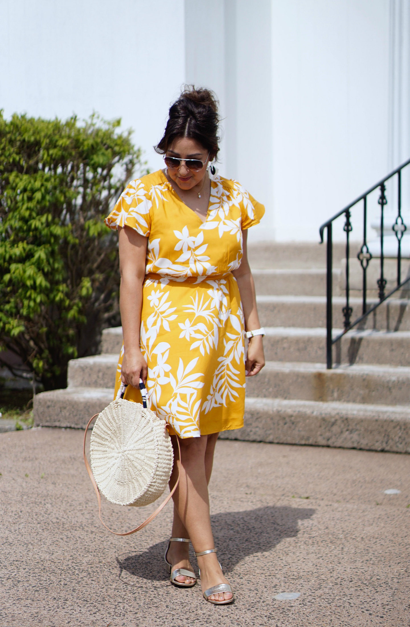 Yellow Spring Floral Dress - Rosa Diana