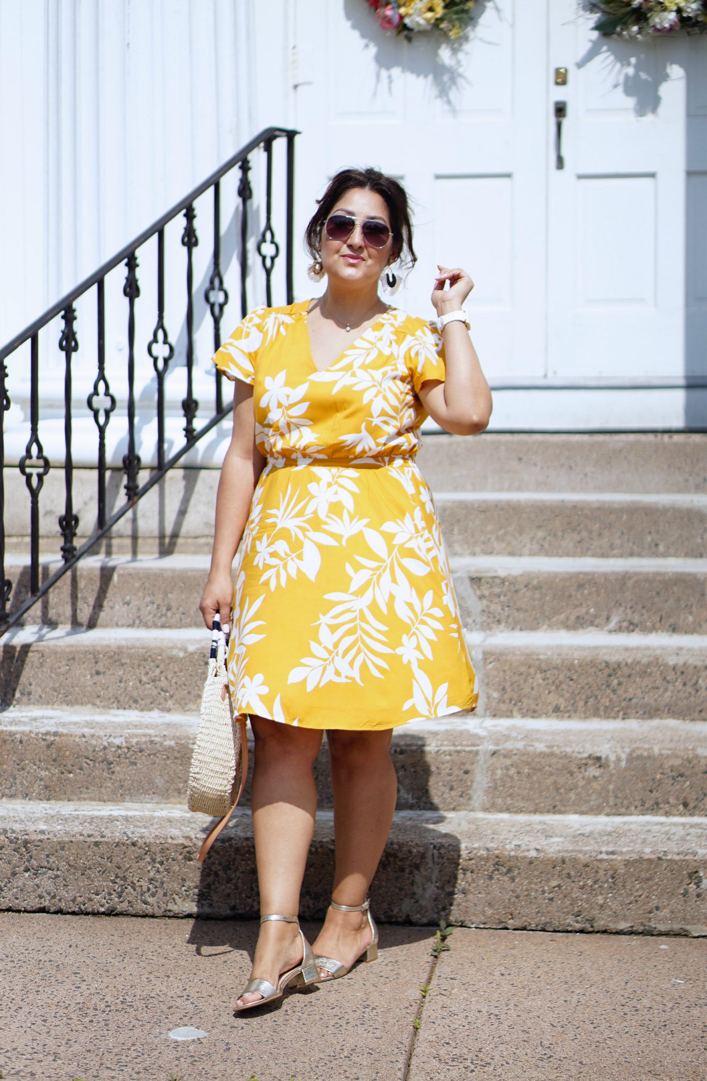 Yellow Spring Floral Dress - Rosa Diana